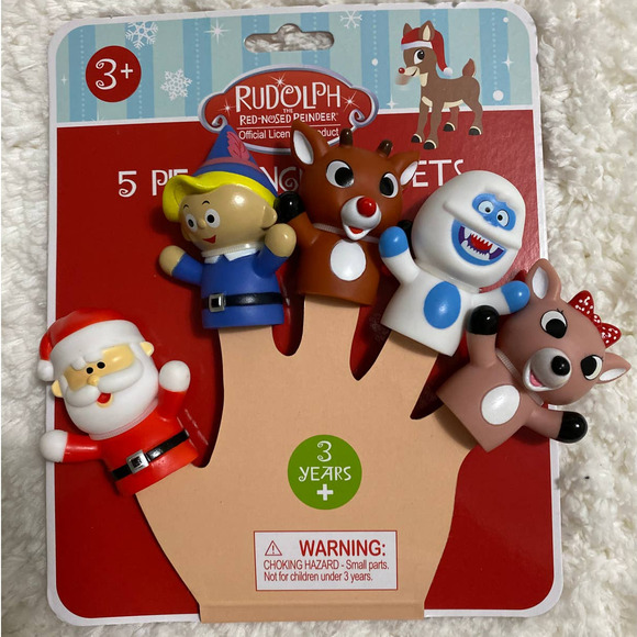 Rudolph | Toys | Rudolph Rednosed Reindeer 5 Piece Finger Puppets ...